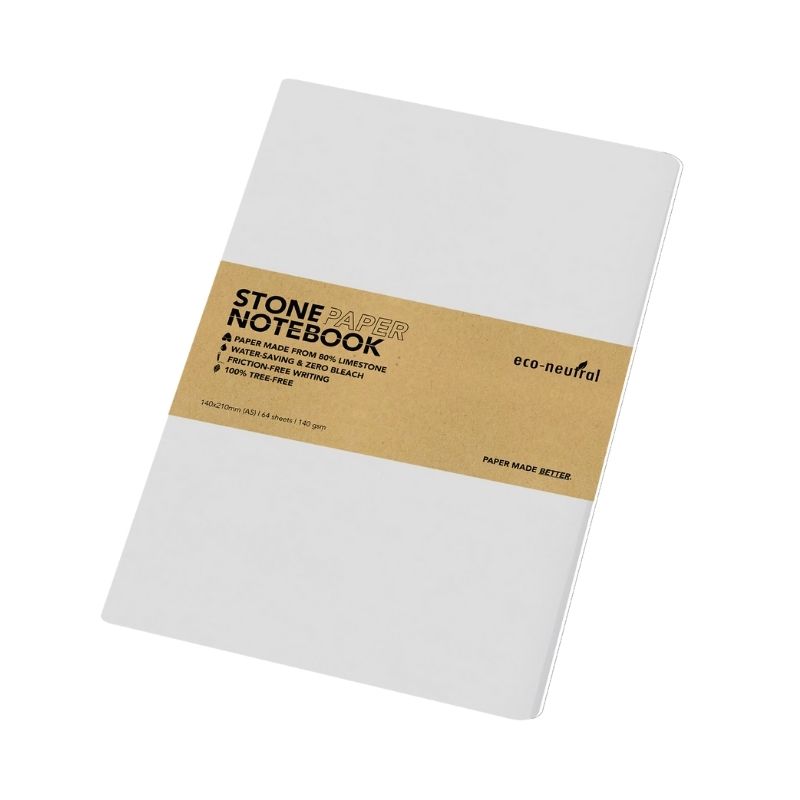 NEYA - eco-neutral Stone Paper Tree-Free Notebook - White | Jasani